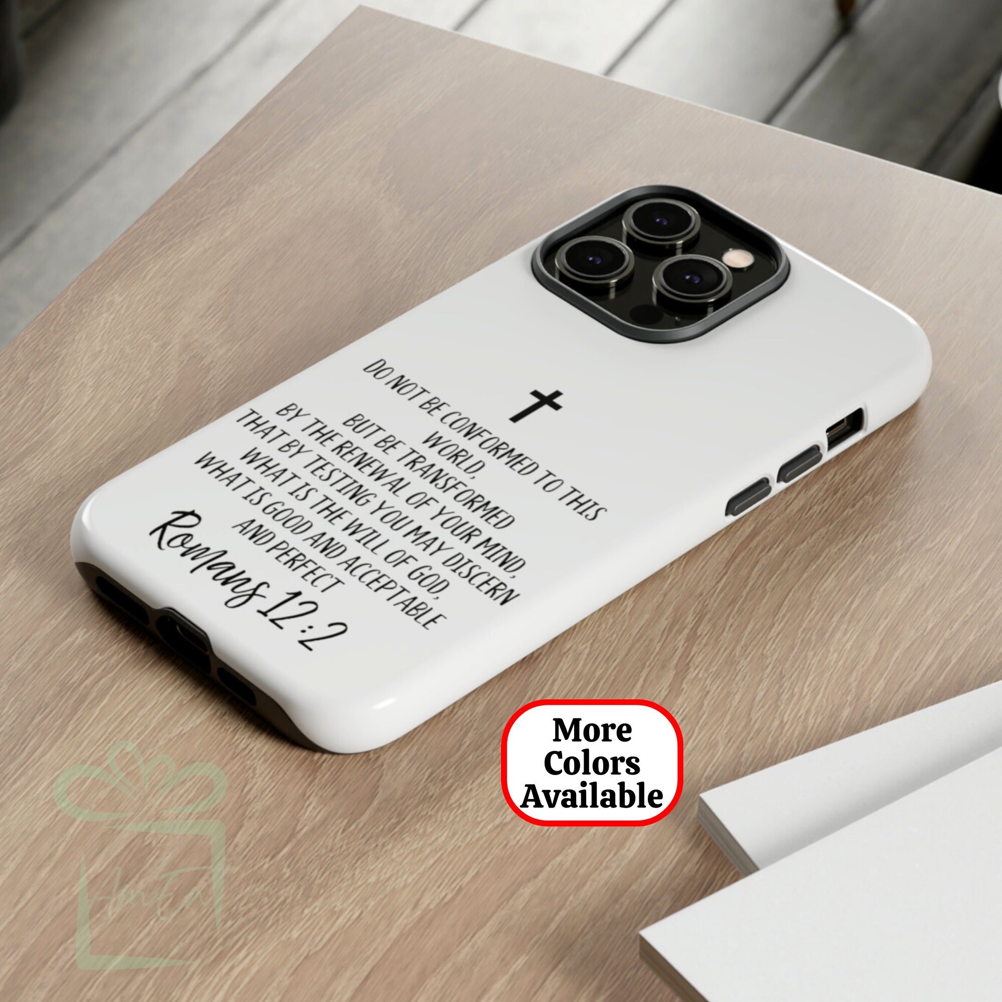Romans 12:2 Bible Verse Christian Phone Case Gift, Aesthetic Scripture ...
