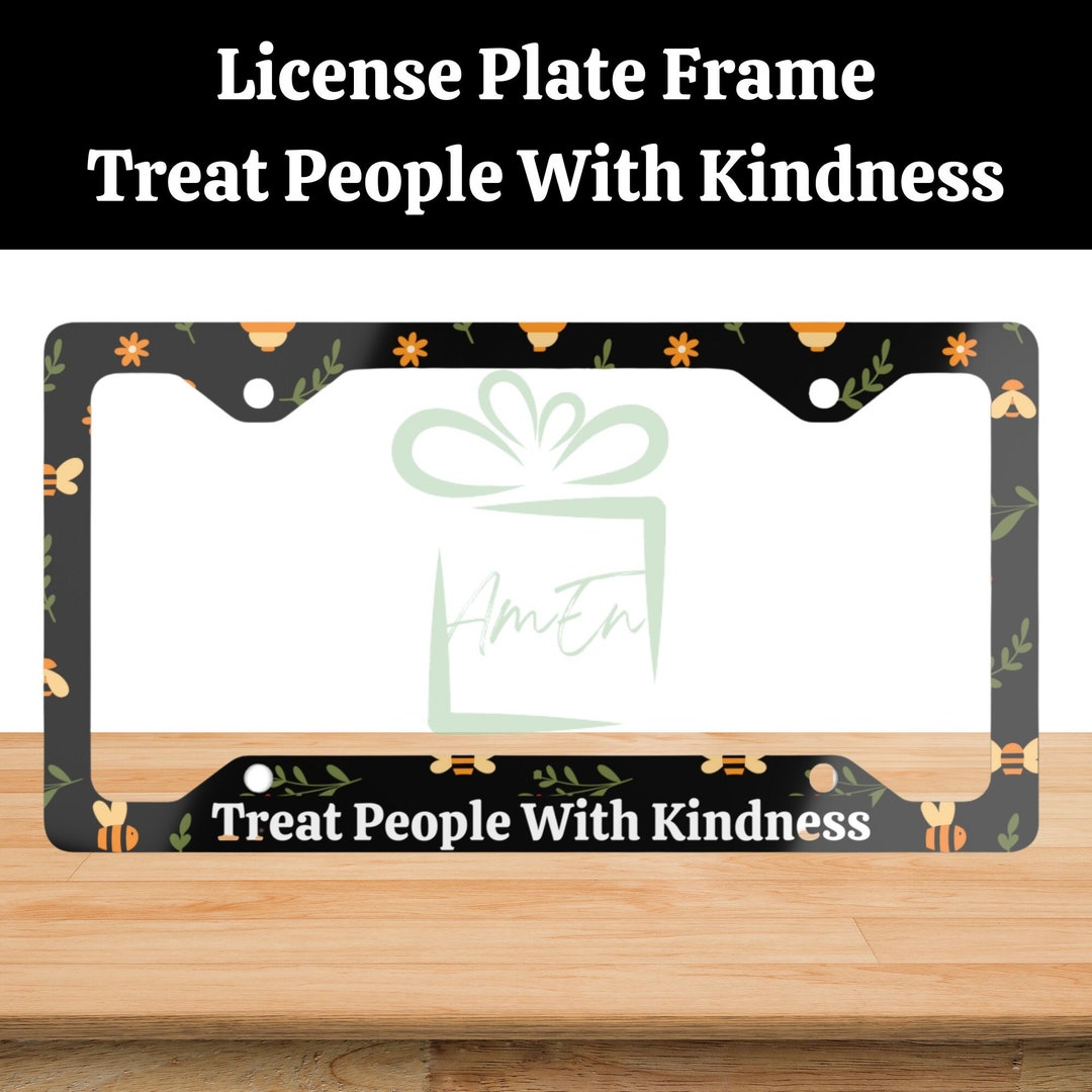 Encouraging License Plate Cover Frame, Car Accessory Gift, Positive Car ...