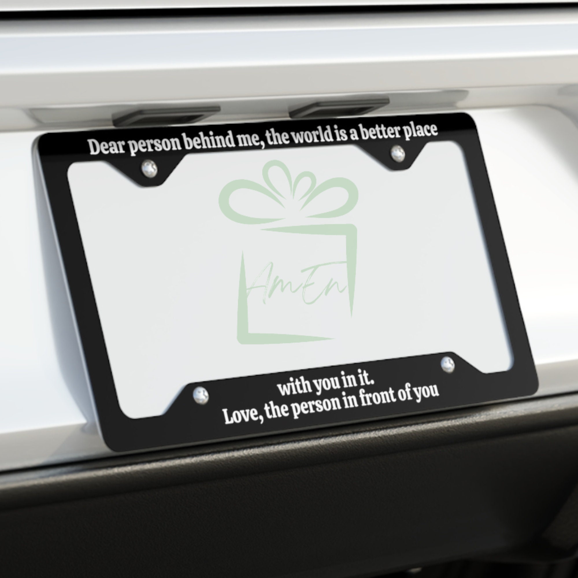 License Plate Frame, Car Accessory, Person Behind Me Quote, Mental ...