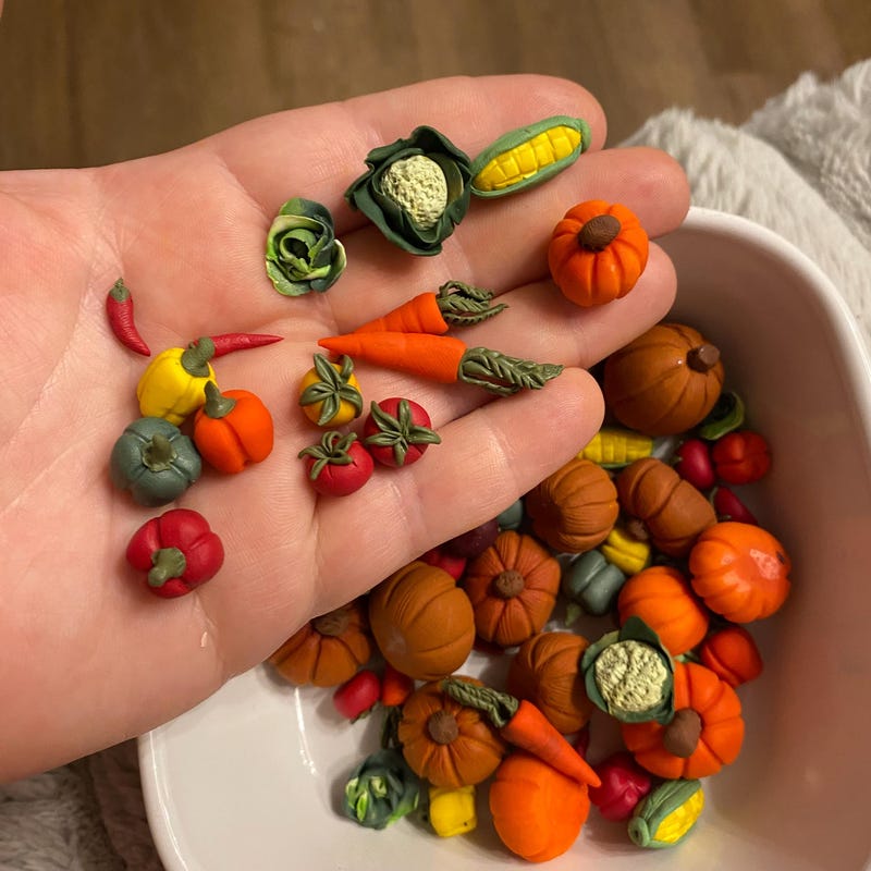 Clay Vegetable Figurines - Etsy