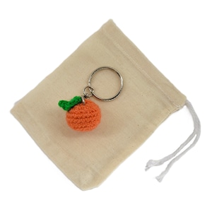 Crochet Mini Orange Keychain - Etsy