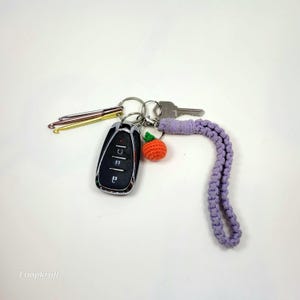 Crochet Mini Orange Keychain - Etsy