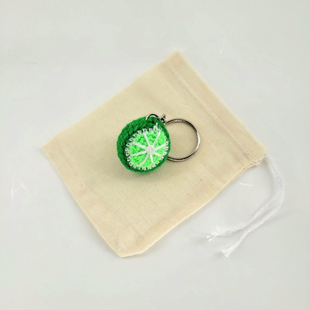 Crochet Mini Lime Keychain - Etsy
