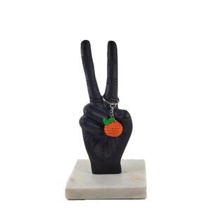 Crochet Mini Orange Keychain - Etsy