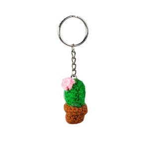 Crochet Mini Cactus Keychain - Etsy