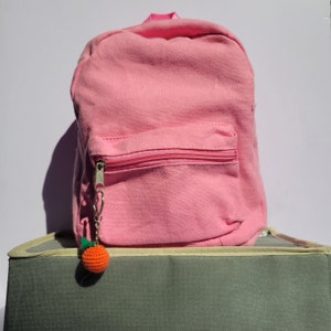 Crochet Mini Orange Keychain - Etsy