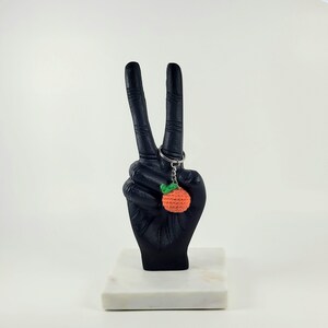 Crochet Mini Orange Keychain - Etsy