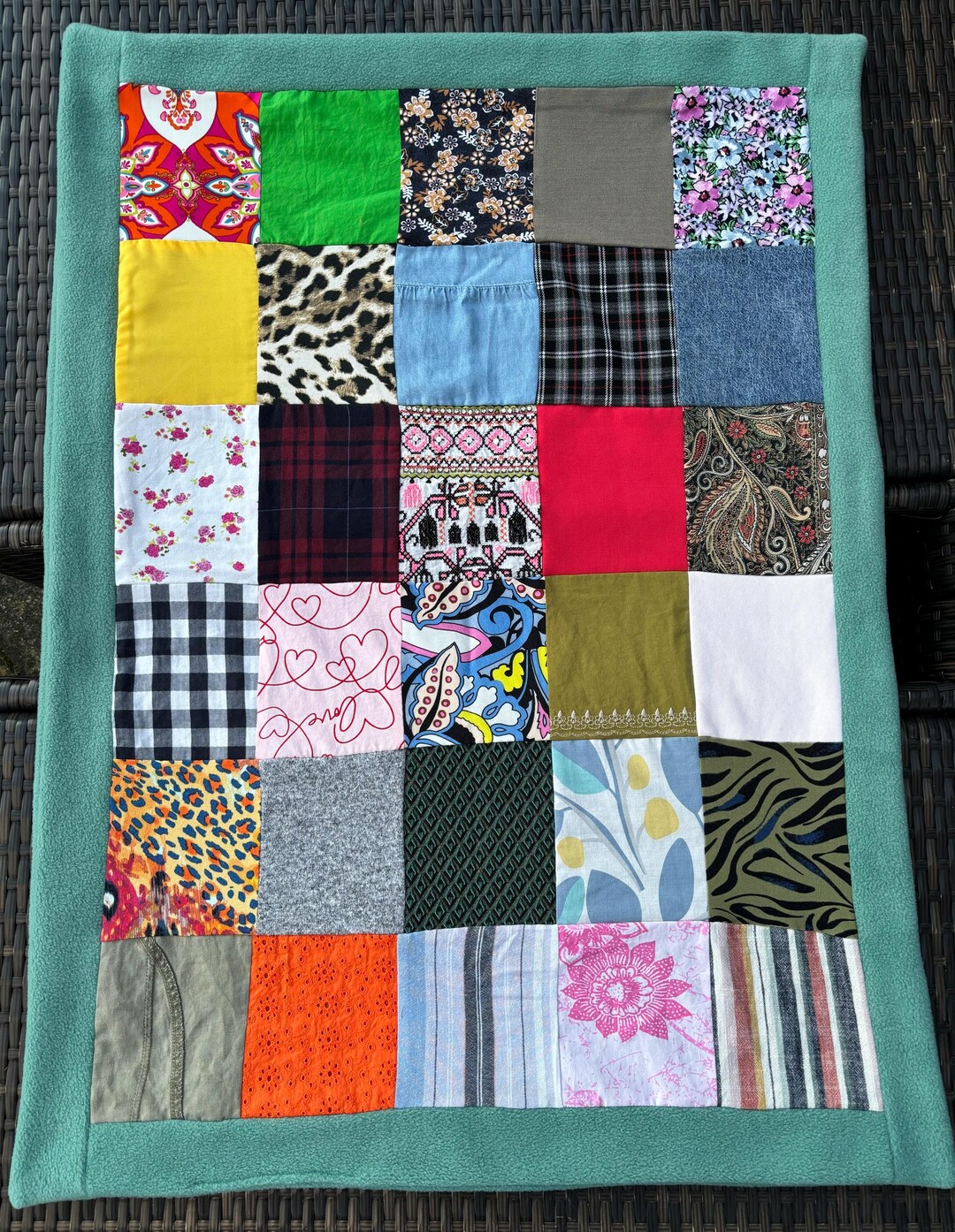 Handmade Patchwork Blankets Made From Clothing - Etsy
