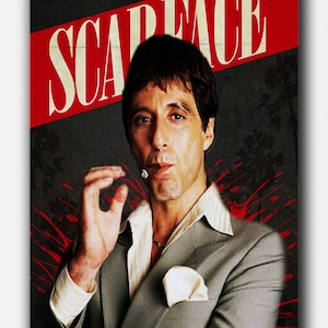 Scarface Art Canvas Scarface Smoking Cigar Art Canvas - Etsy