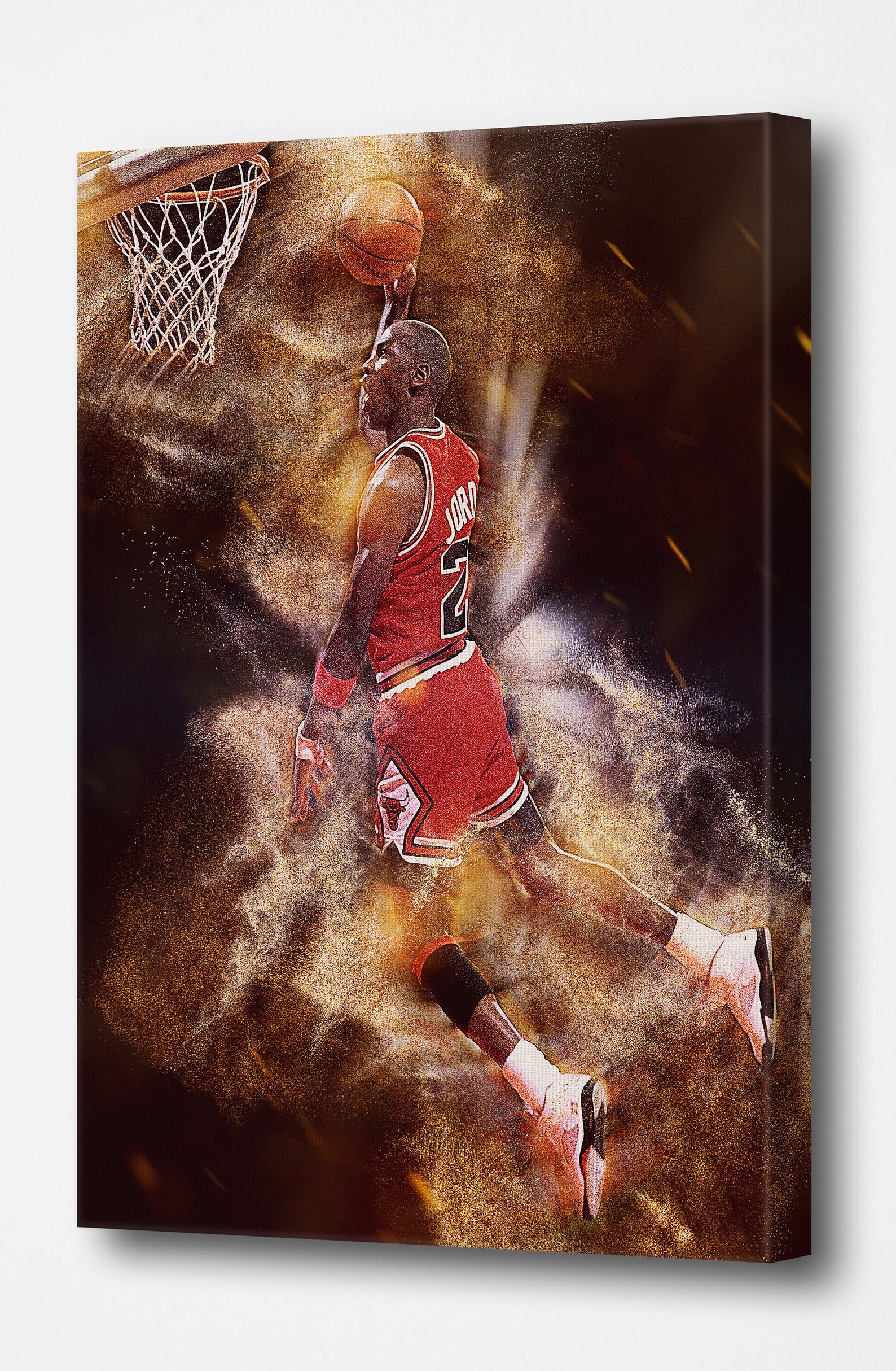 Michael Jordan Canvas Michael Jordan Dunk Chicago Bulls Art | Etsy