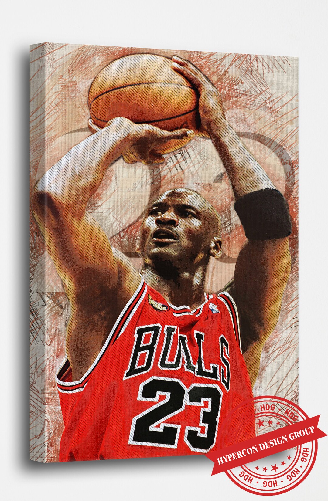Michael Jordan Canvas Michael Jordan Shooting Moves Art Canvas - Etsy