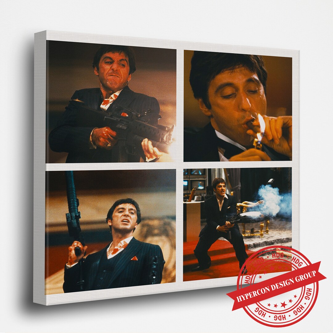 Scarface Movie Collage Art Canvas Poster/gift/wall Art - Etsy UK