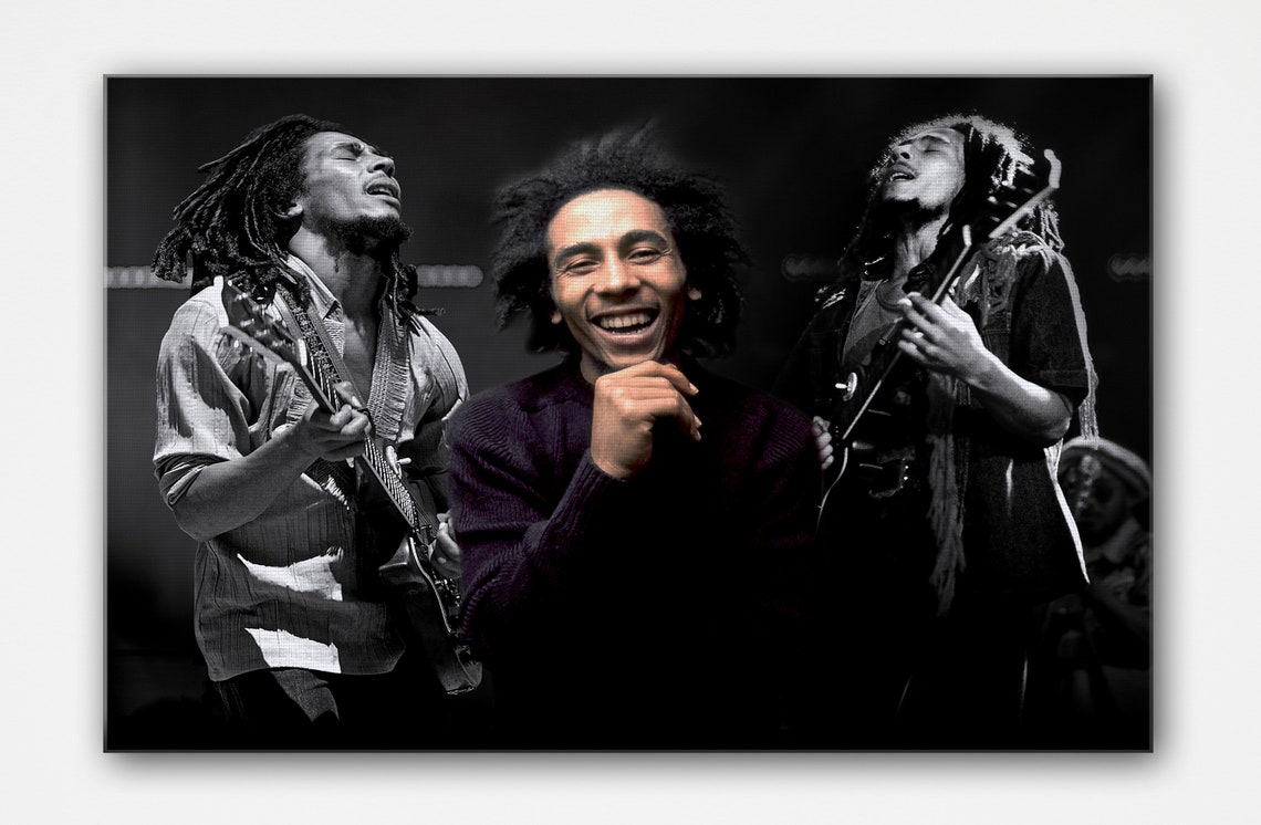 Bob Marley Picture Collage Art Canvas Poster/Gift/Wall Art - Etsy France