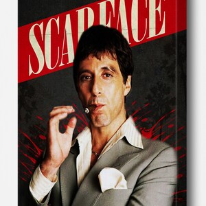 Scarface Art Canvas Scarface Smoking Cigar Art Canvas - Etsy