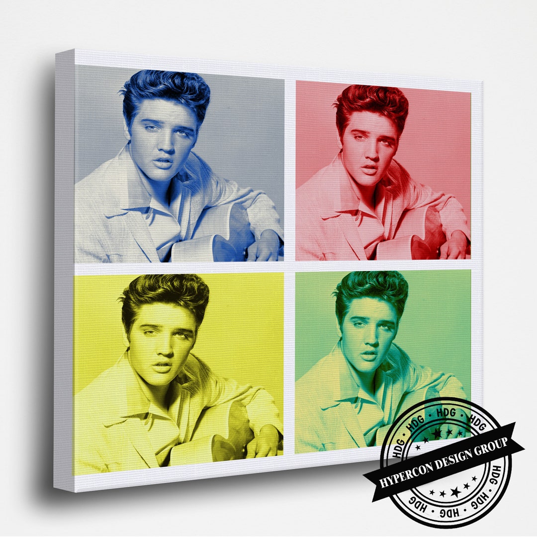 Elvis Presley Colorful Collage Art Canvas Poster/gift/wall Art - Etsy