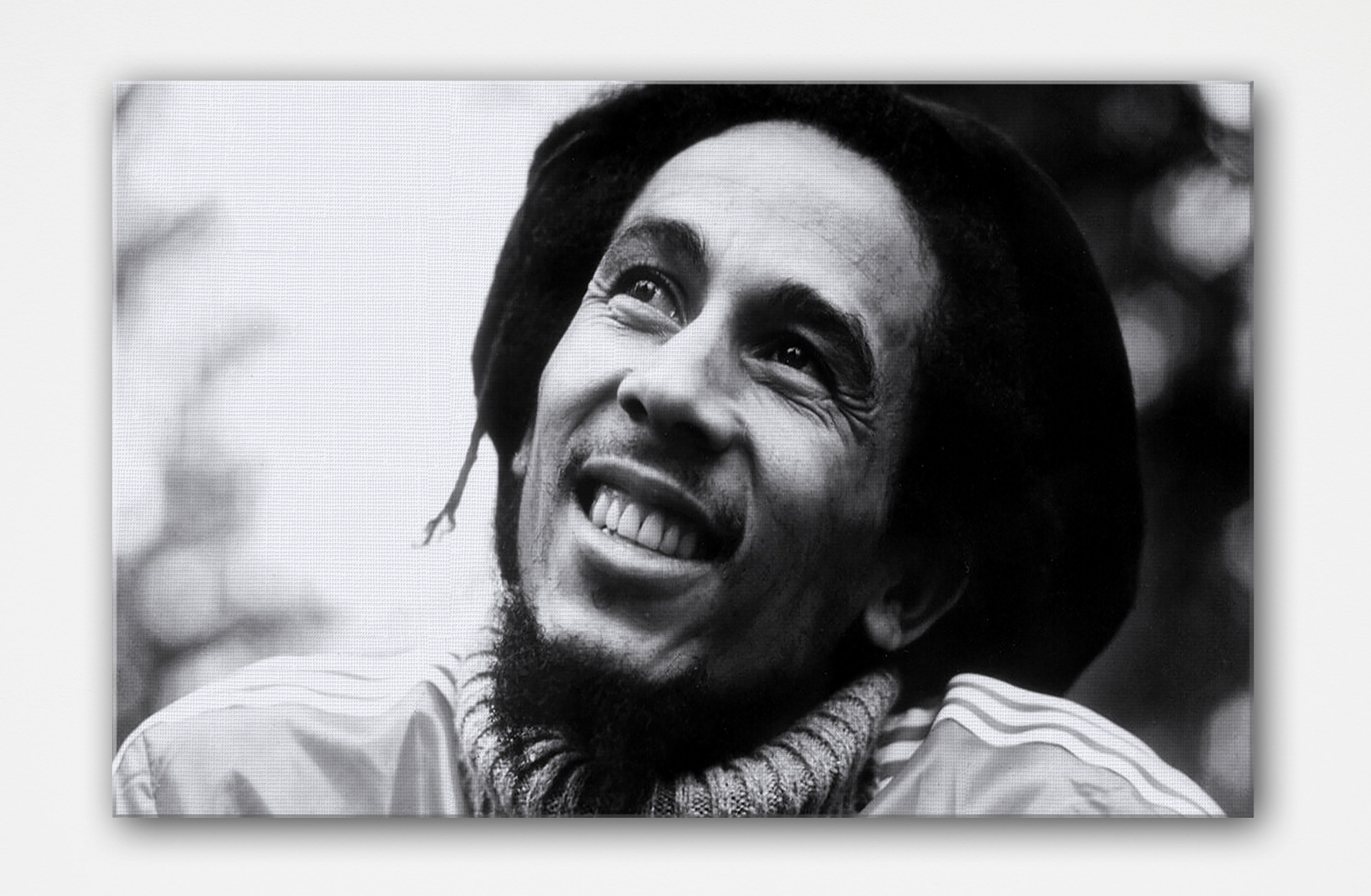 Bob Marley Smiling Black And White