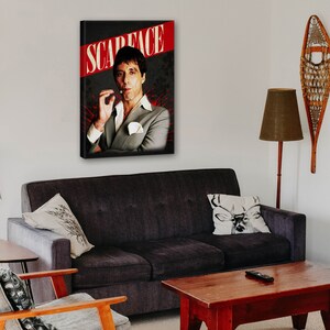 Scarface Art Canvas Scarface Smoking Cigar Art Canvas - Etsy