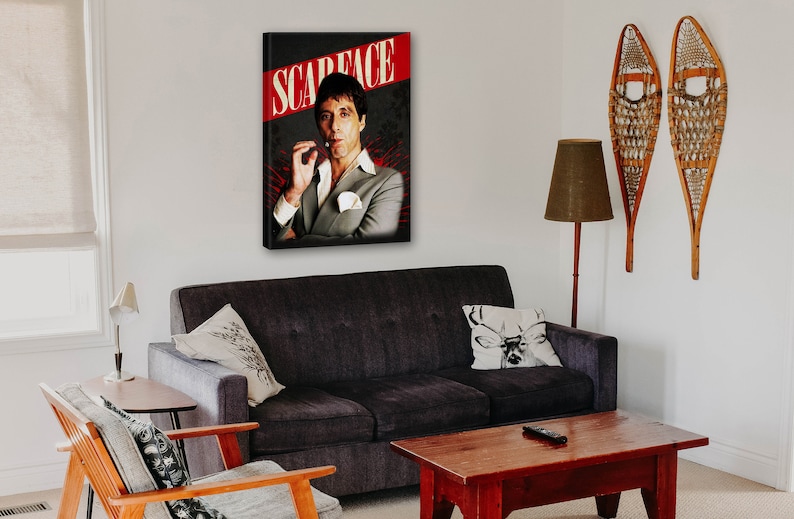Scarface Art Canvas Scarface Smoking Cigar Art Canvas - Etsy