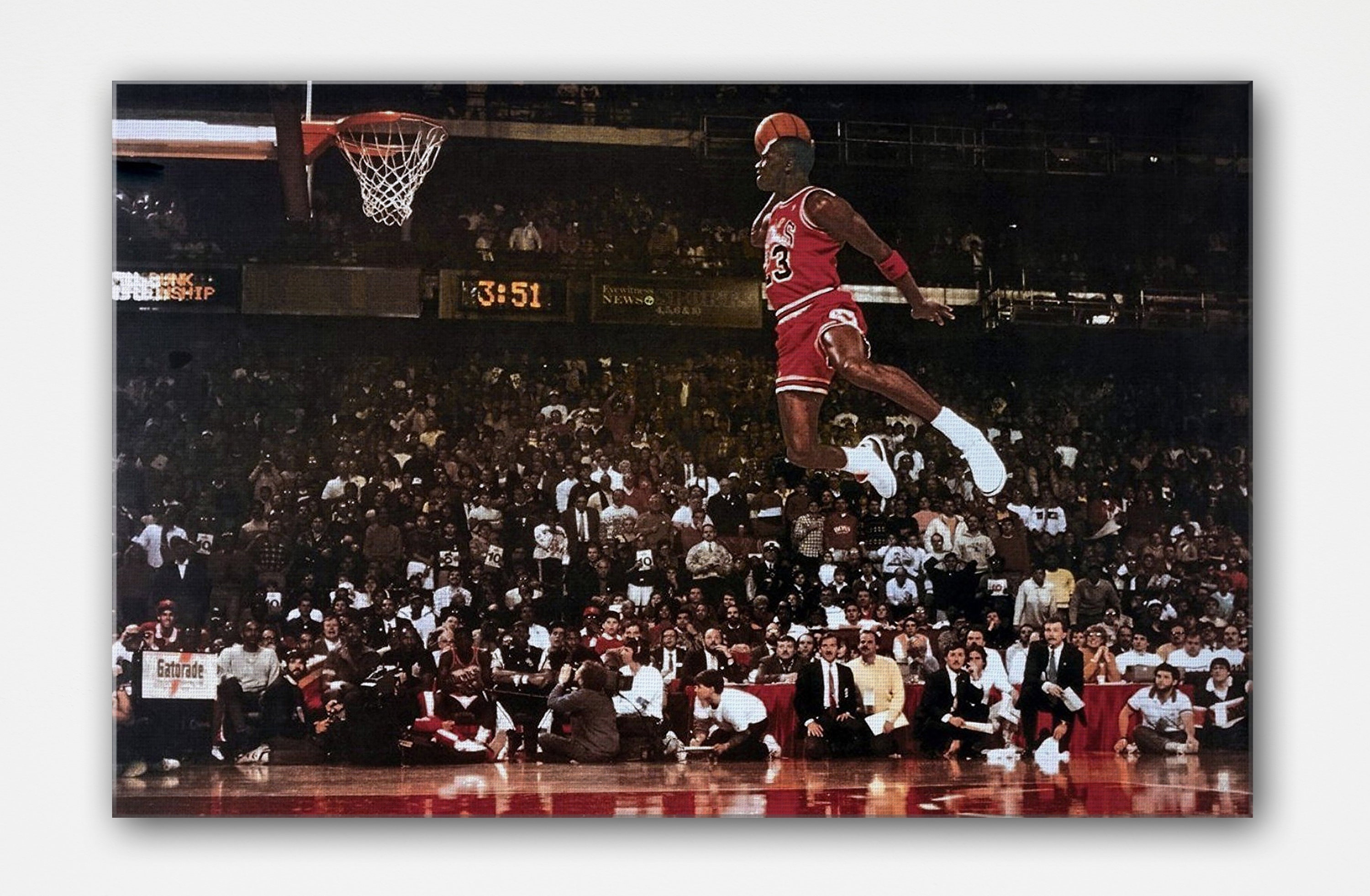 Michael Jordan Canvas Michael Jordan Signature Dunk Moves Art - Etsy ...