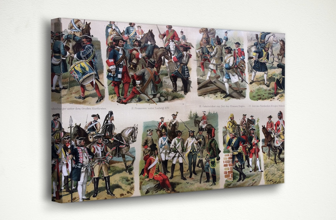 Historical War Art Canvas-historical Military Uniform Art - Etsy