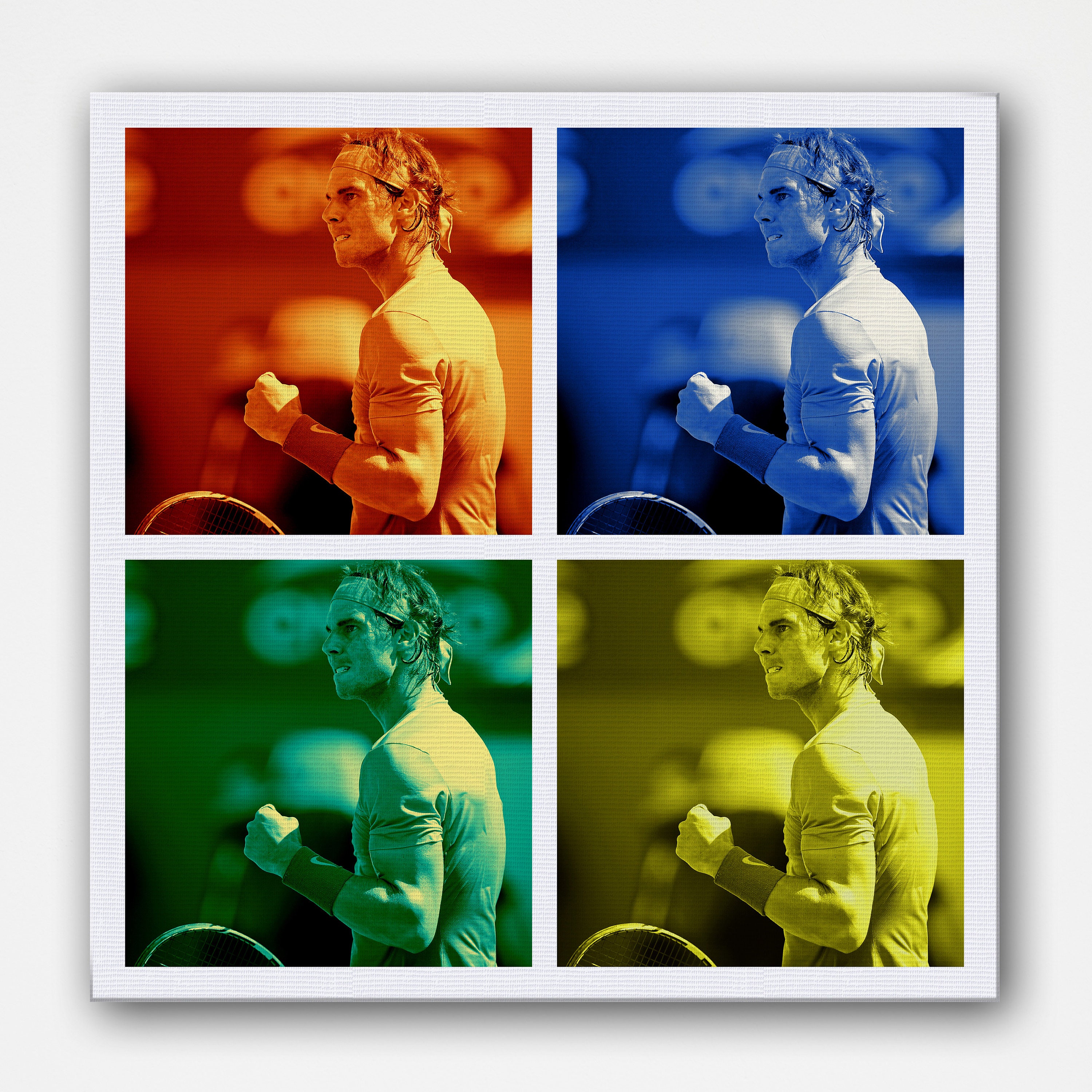 Rafael Nadal Side Pose Colorful Collage Art Canvas - Etsy UK