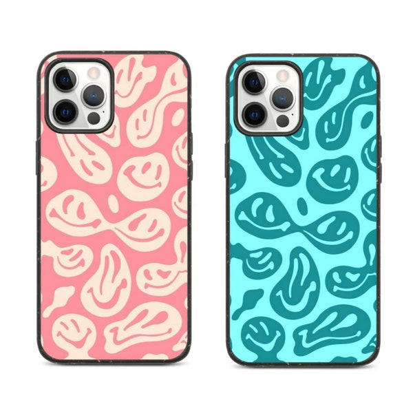 Dripping Smiley Face Phone Case - Etsy