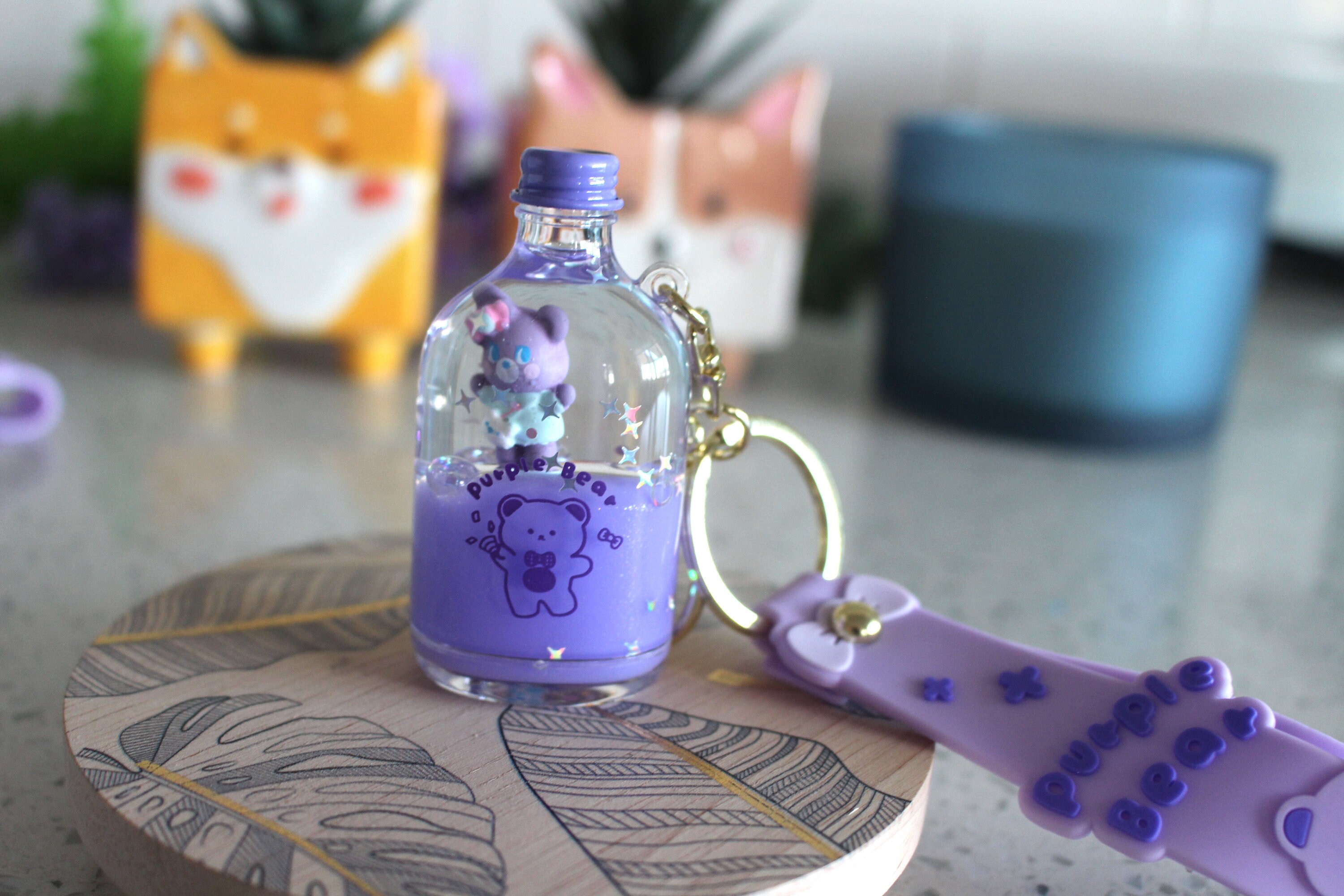 Kawaii Purple Bear Bottle Boba Milk Tea Bubble Tea Liquid - Etsy