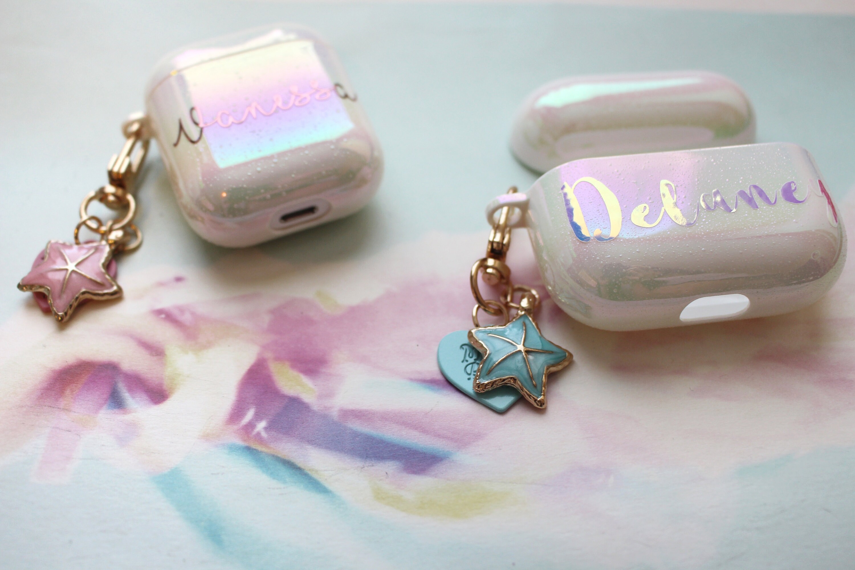 Personalizes Custom Name Holographic Airpod Case Airpod Pro | Etsy