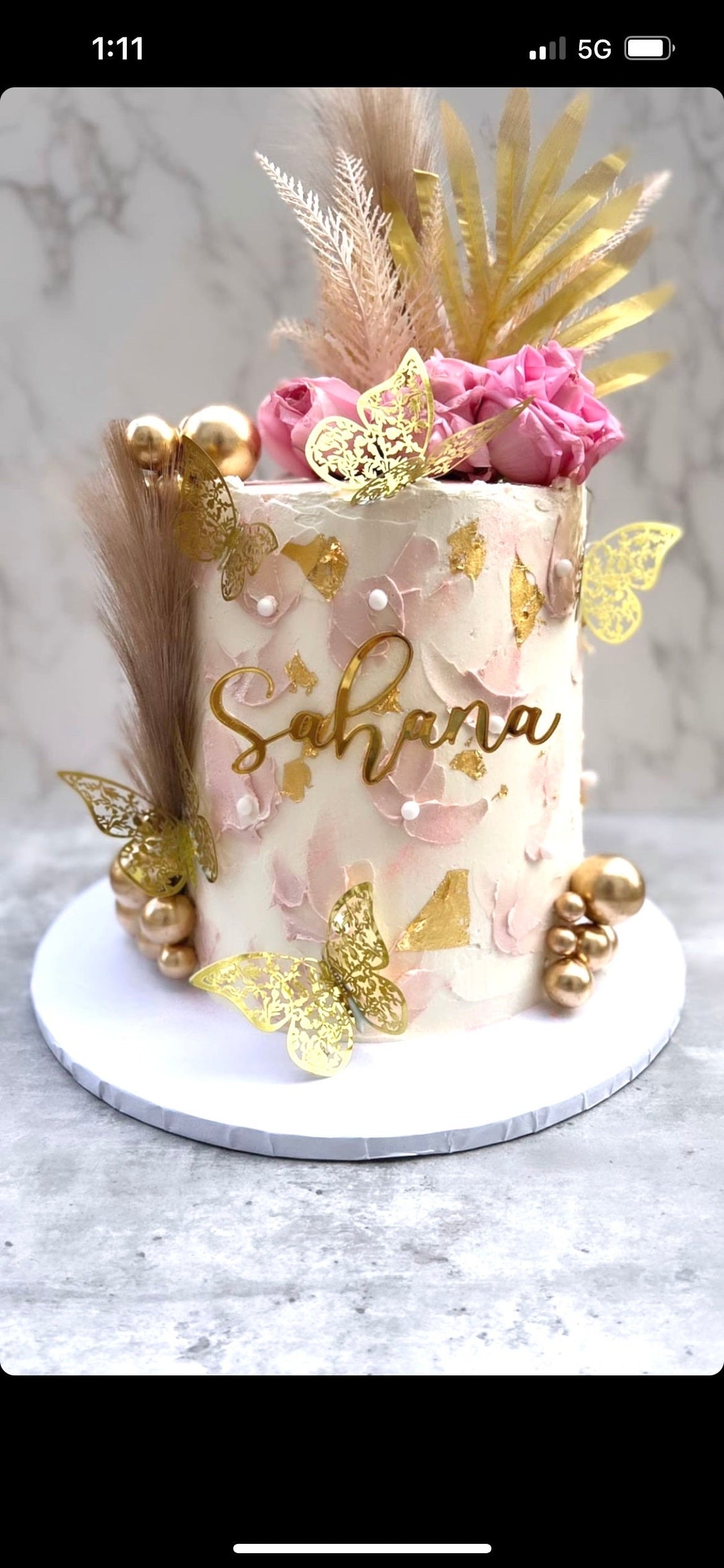 Acrylic Mirror Name Cake Toppers, Gold, Silver or Rose Gold, Lasercut ...