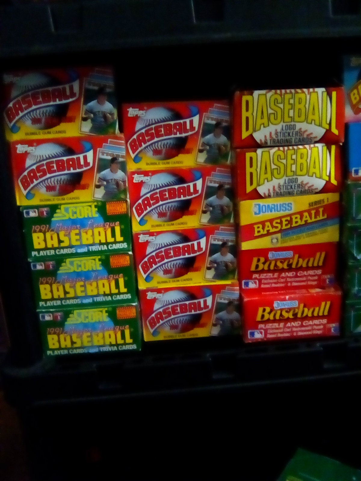 Huge Bulk Lot of 100 Unopened Old Vintage MLB Baseball Sports Trading ...