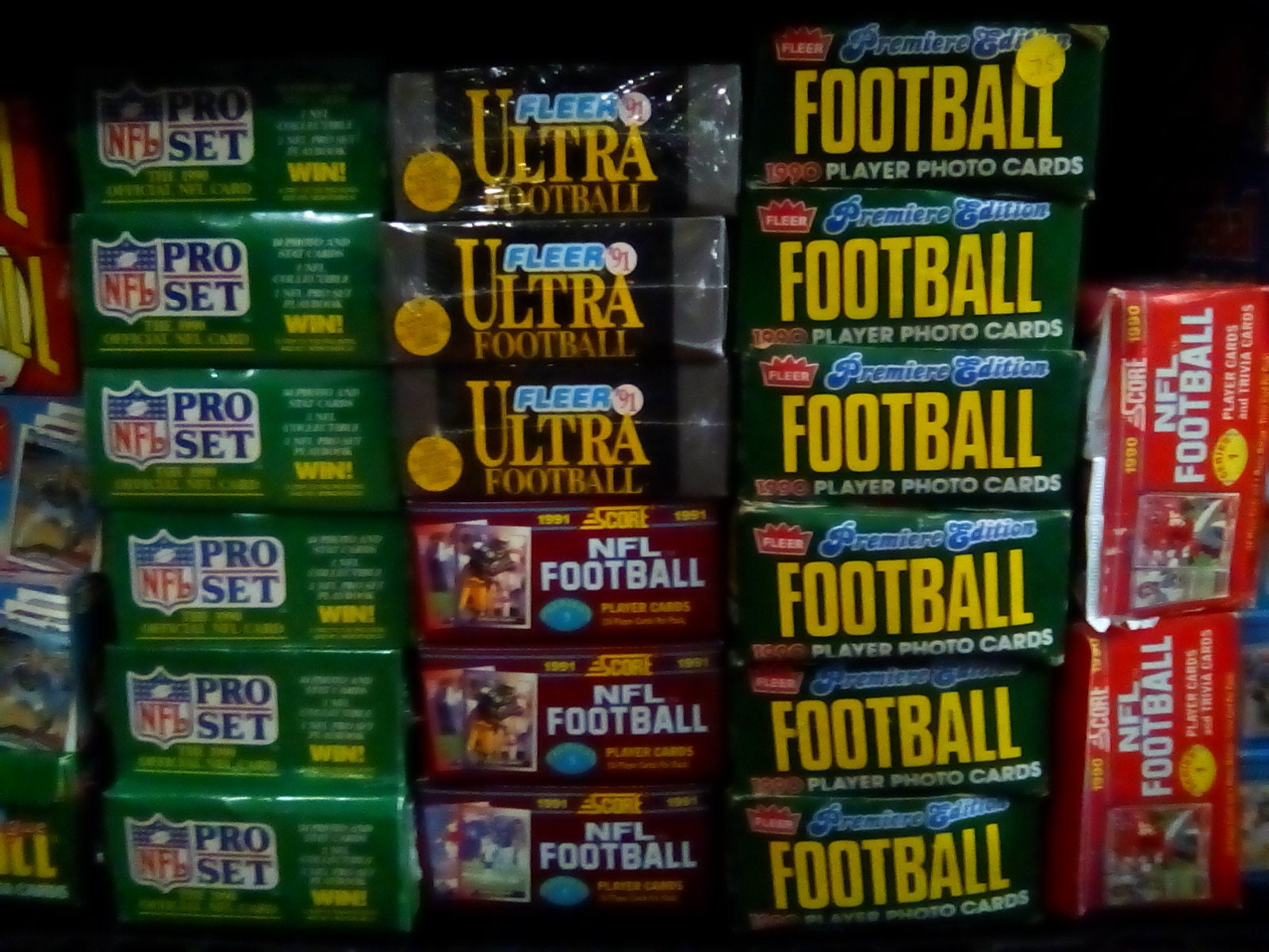 Huge Bulk Lot of 55 Unopened Old Vintage NFL Football Sports Trading ...