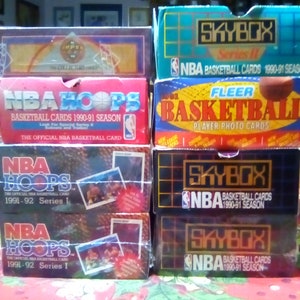 Huge Bulk Lot of 100 Unopened Old Vintage NBA Basketball Sports Trading ...