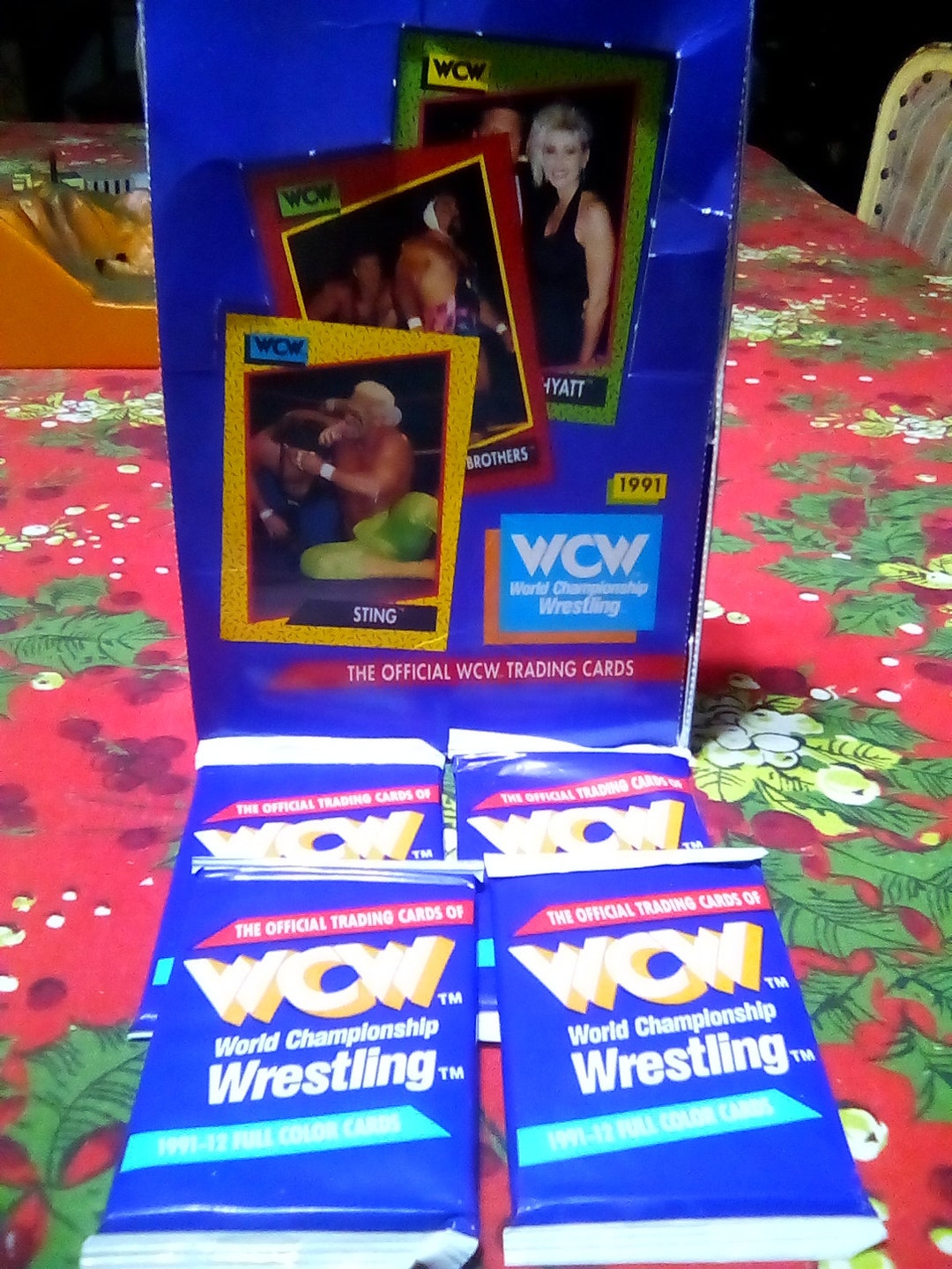 WCW World Championship Wrestling 1991 Impel Trading Cards FOUR Wax ...