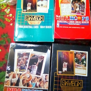 Huge Bulk Lot of 100 Unopened Old Vintage NBA Basketball Sports Trading ...