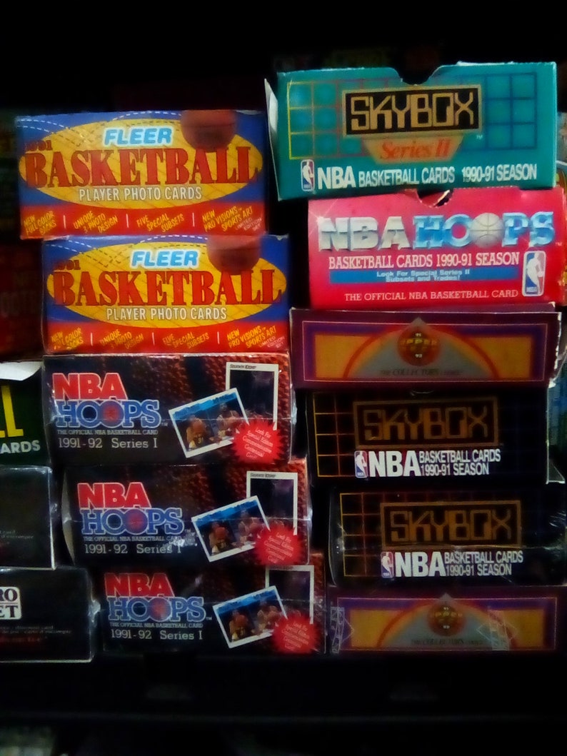 Huge Bulk Lot of 55 Unopened Old Vintage NBA Basketball Sports Trading ...