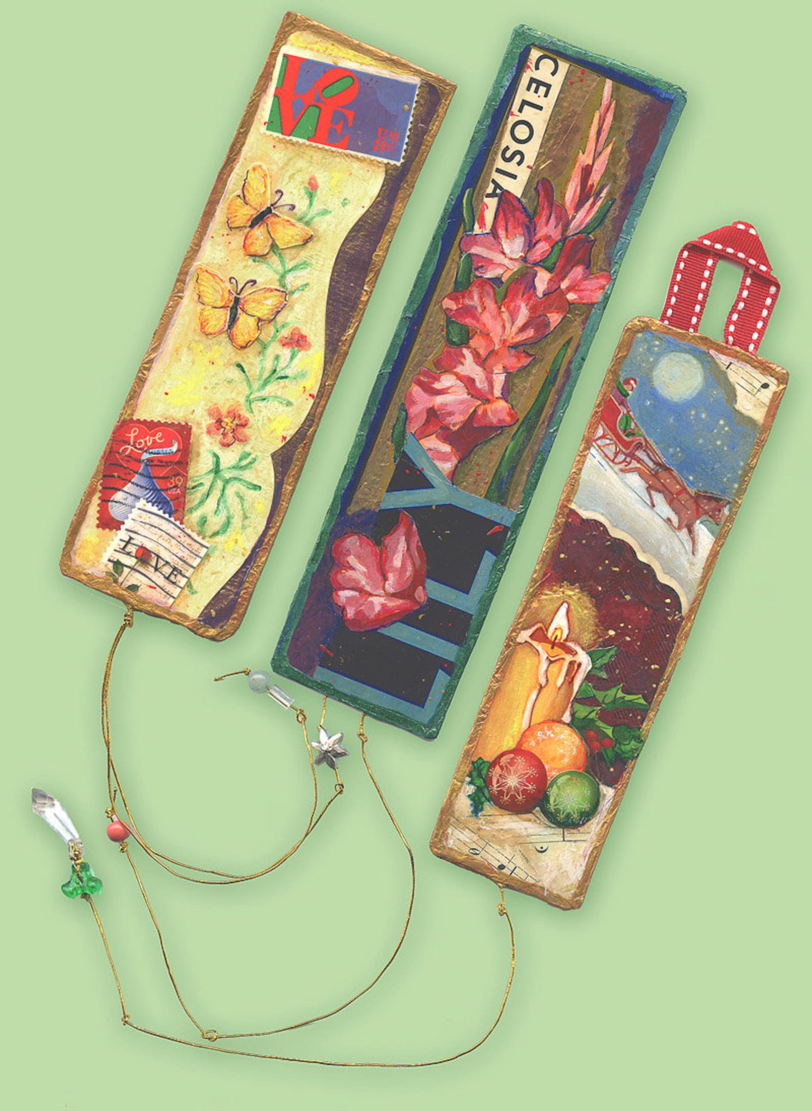 Decoupage Bookmarks Pick From Several Styles - Etsy