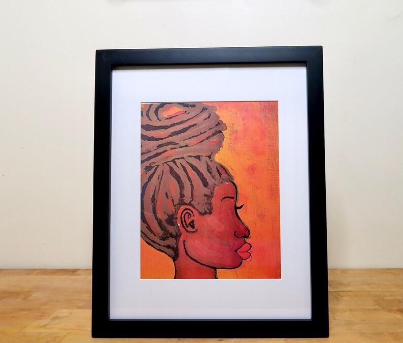 Black Woman With Locs Art Print - Etsy