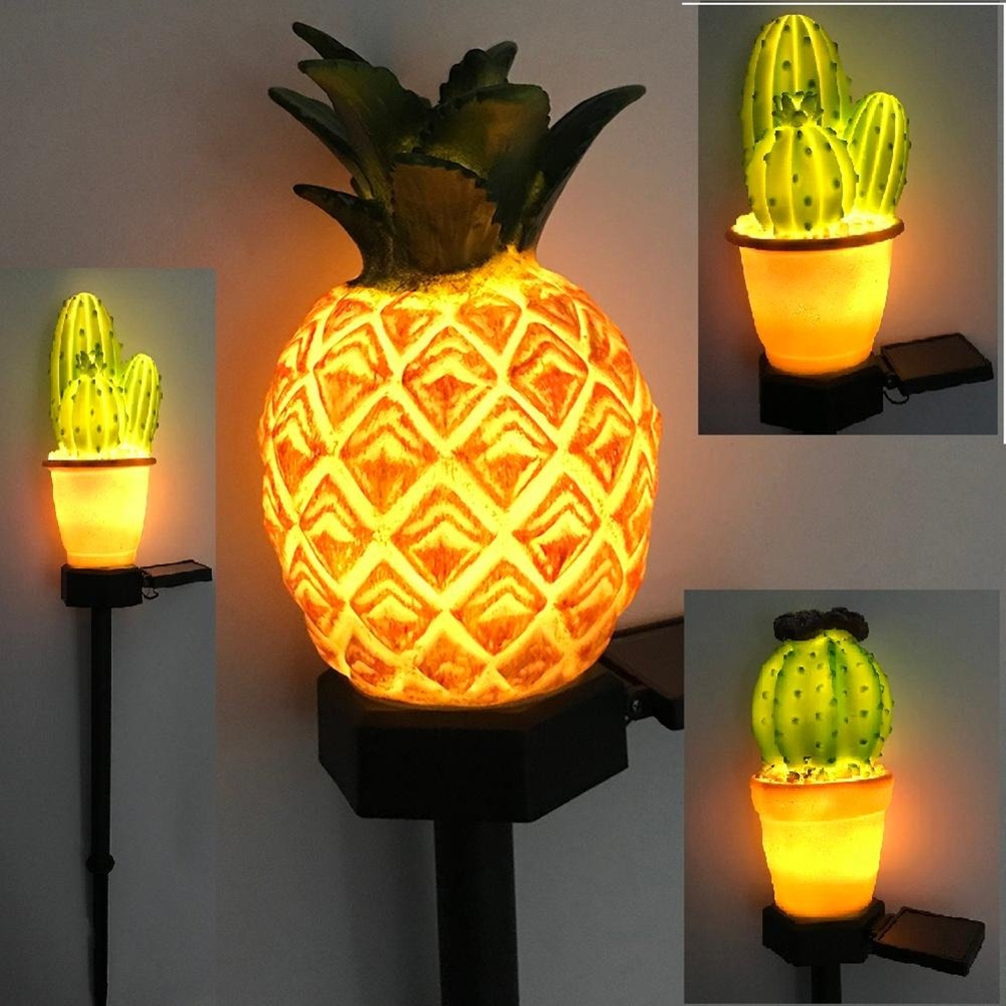 HOT Solar LED Lawn Lamp Cactus Shape Spike Light for Outdoor | Etsy