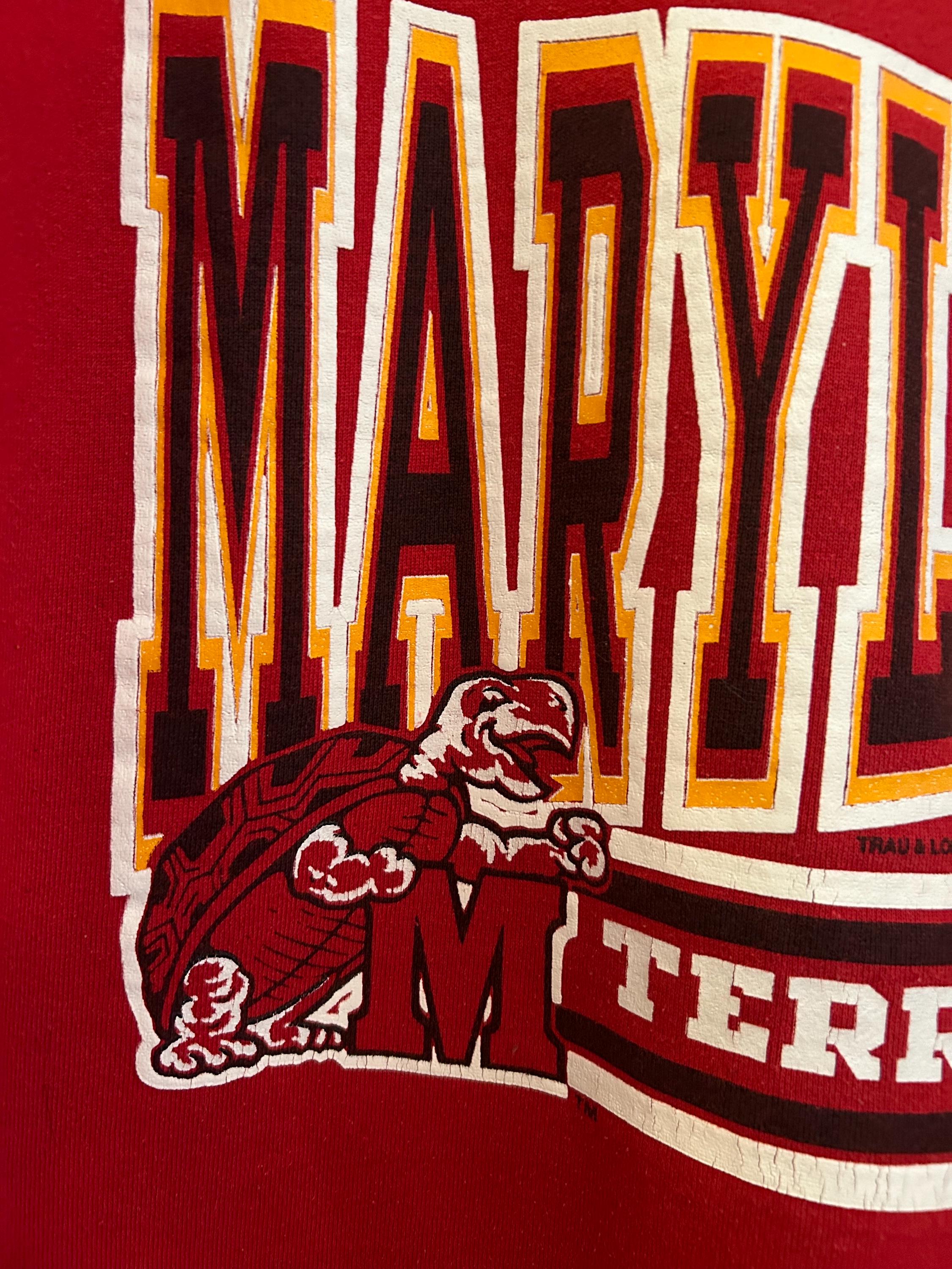 Vintage Red 80s 90s University of Maryland College Park MD Terps ...