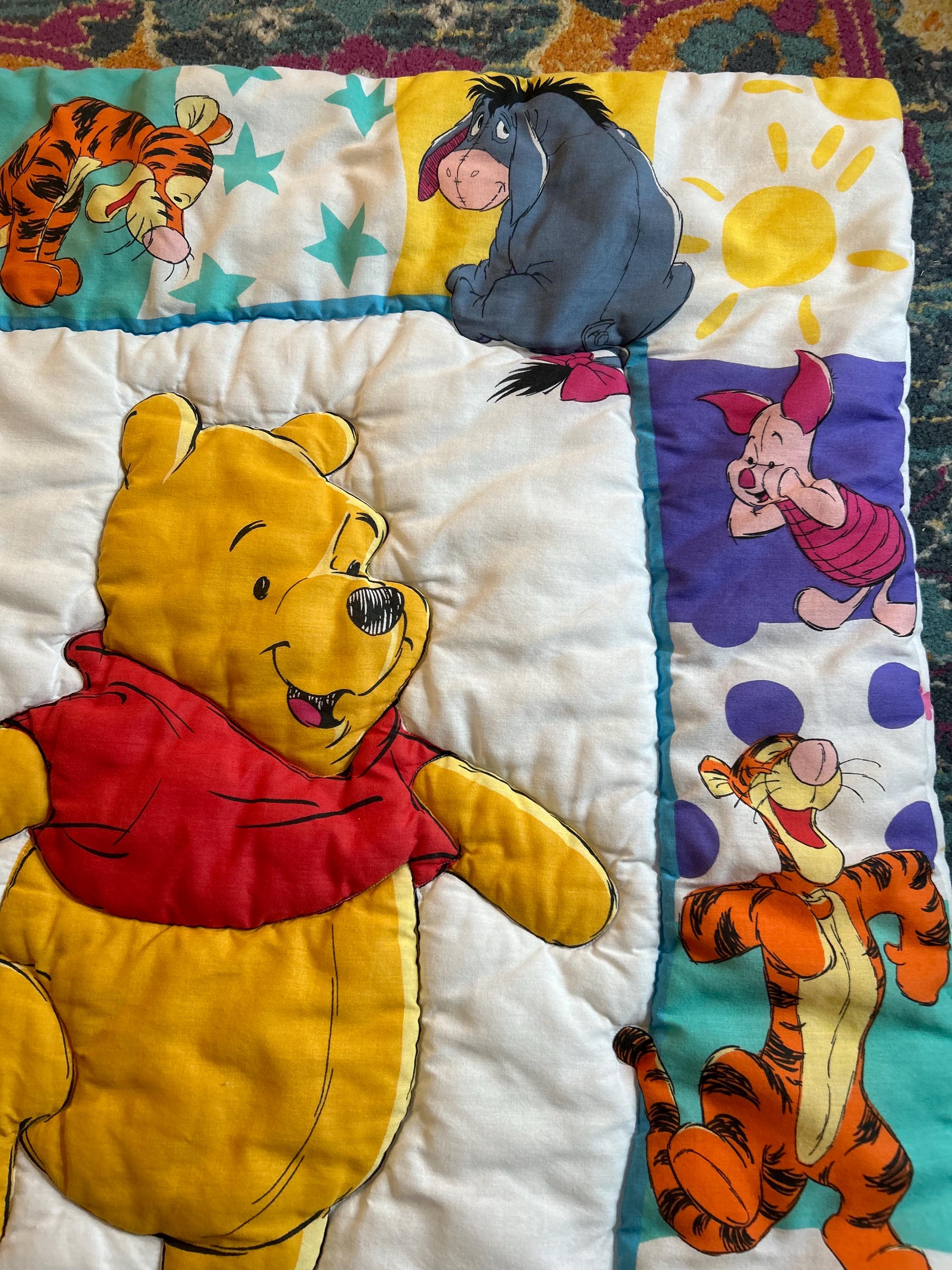 Vintage 90s 1998 Winnie the Pooh and Friends Multicolor Blanket Mini ...