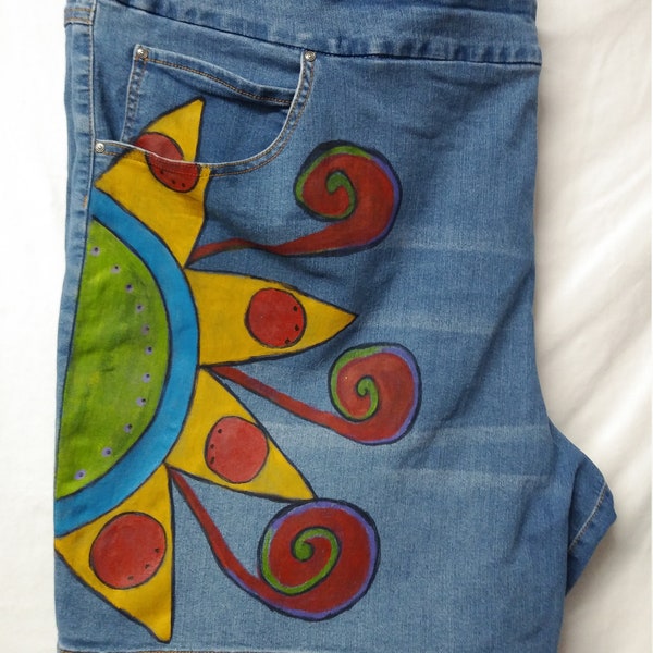 Painted Shorts - Etsy