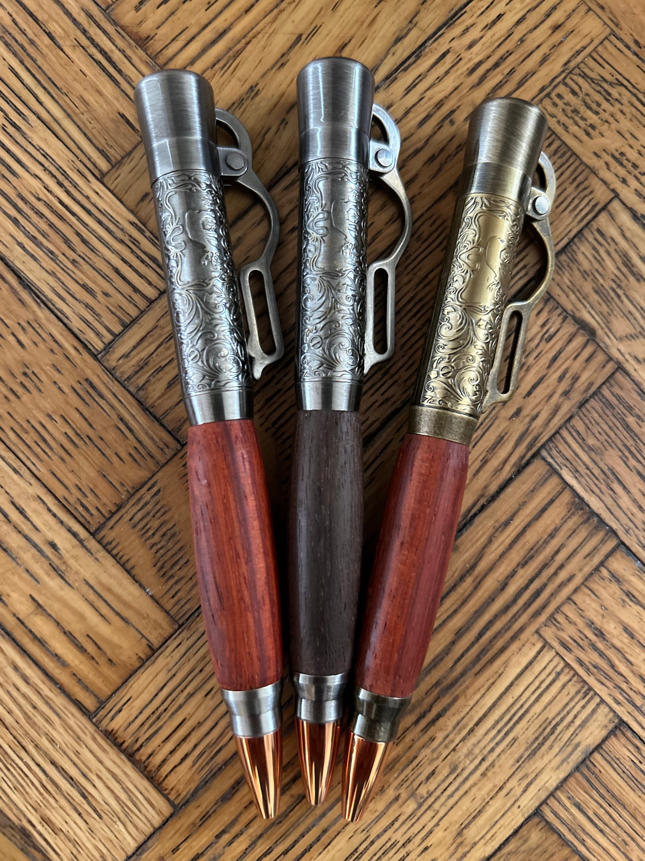 Lever Action Hand Turned Wooden Pen - Etsy