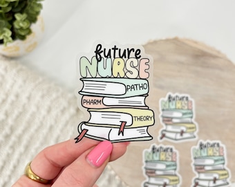 Nursing Books and Brains Sticker for Nursing School Nursing Students ...