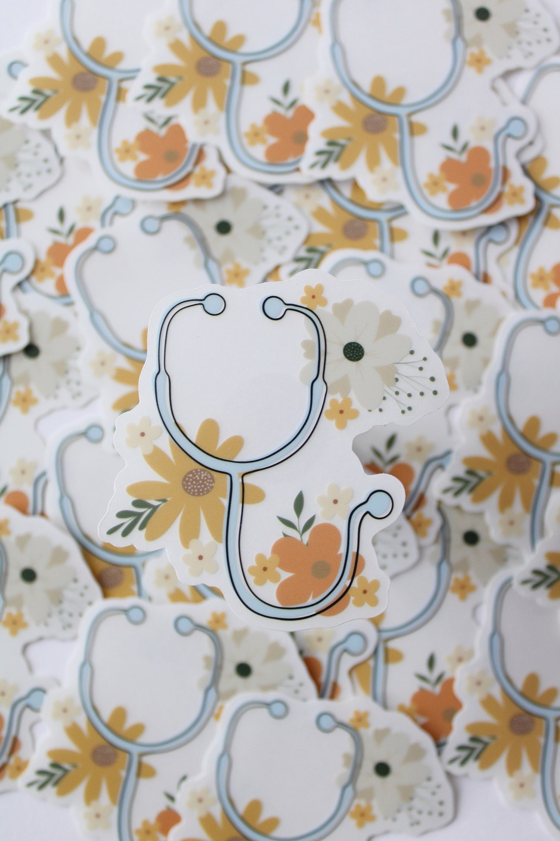Clear Stethoscope Sticker Floral Stethoscope Sticker Nurse - Etsy