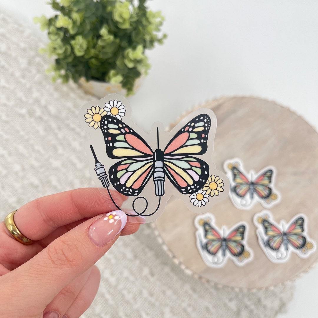 Butterfly IV Sticker, Intravenous Sticker, Infusion Nurse Sticker ...