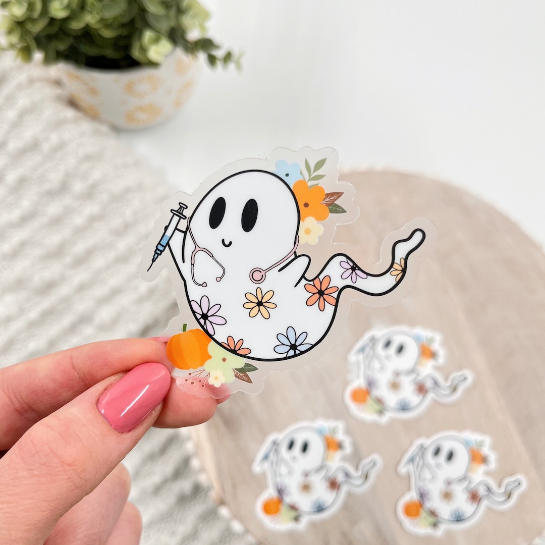 Spooky Nurse Sticker Spooky Healthcare Sticker Medical Ghost - Etsy