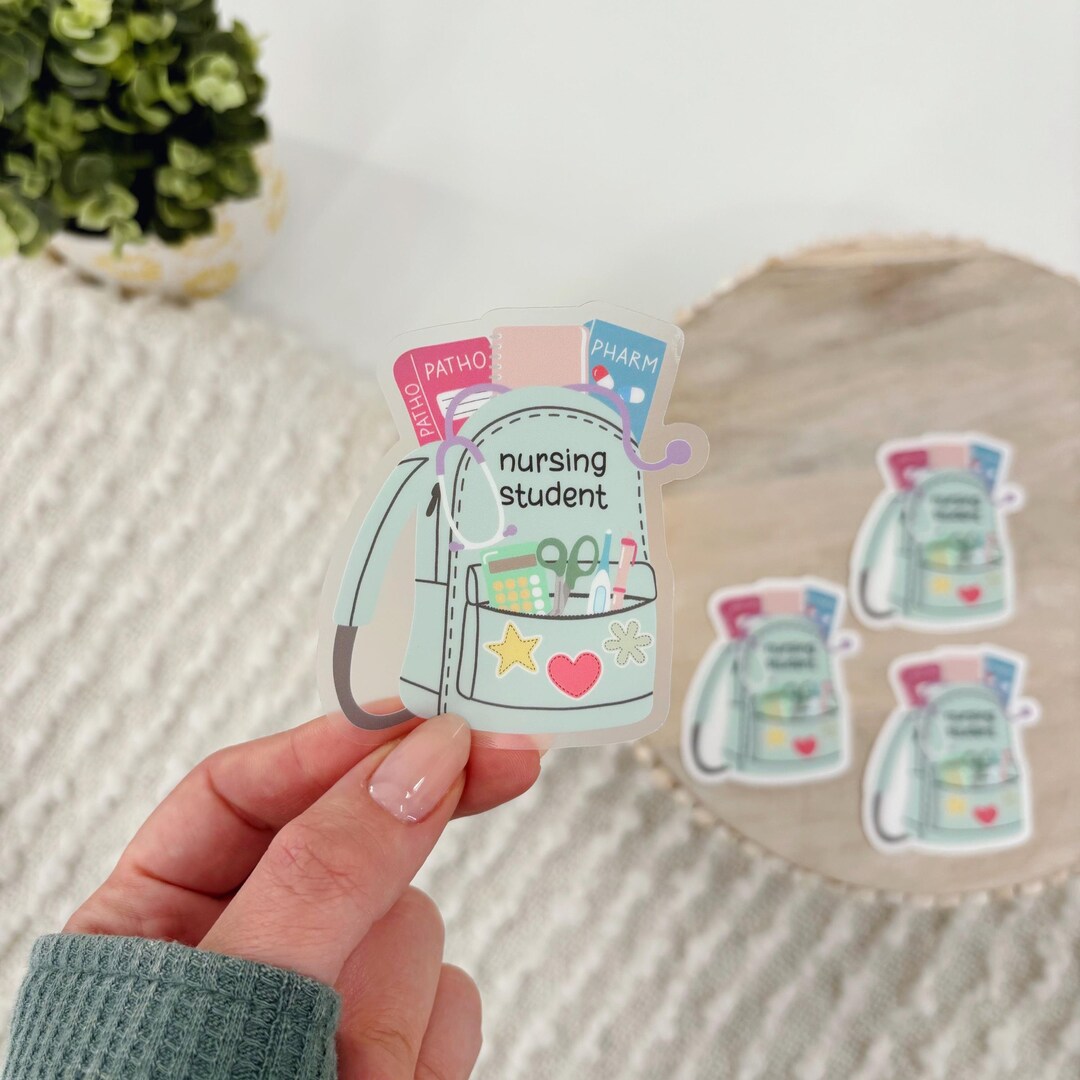 Nursing Student Backpack Sticker, Nursing Student Supplies, Future ...