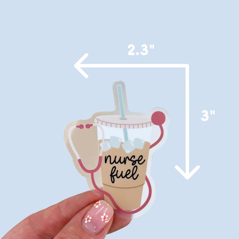 Nurse Fuel Sticker, Nurse Coffee Sticker, Iced Coffee Sticker ...