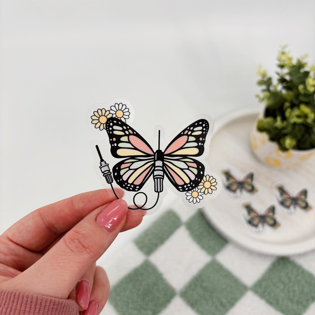 Butterfly IV Sticker, Intravenous Sticker, Infusion Nurse Sticker ...