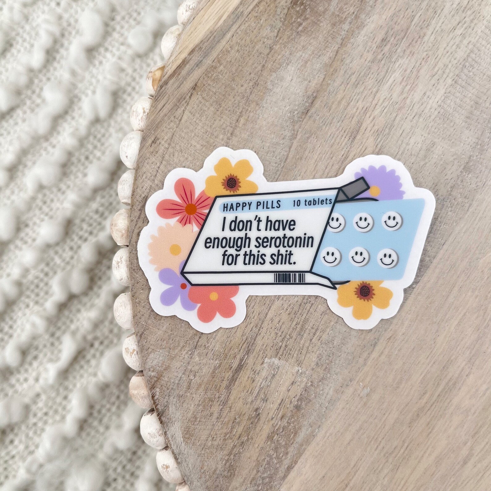 Serotonin Sticker Funny Saying Sticker Medication Sticker - Etsy